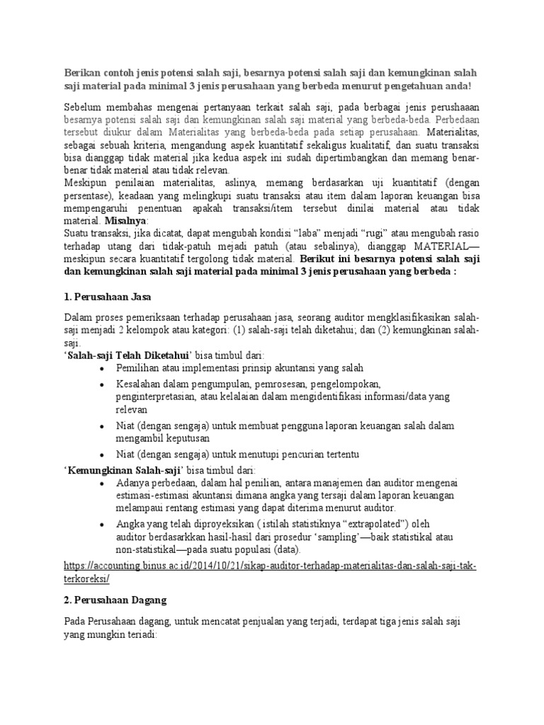 Diskusi 2 Auditting II | PDF