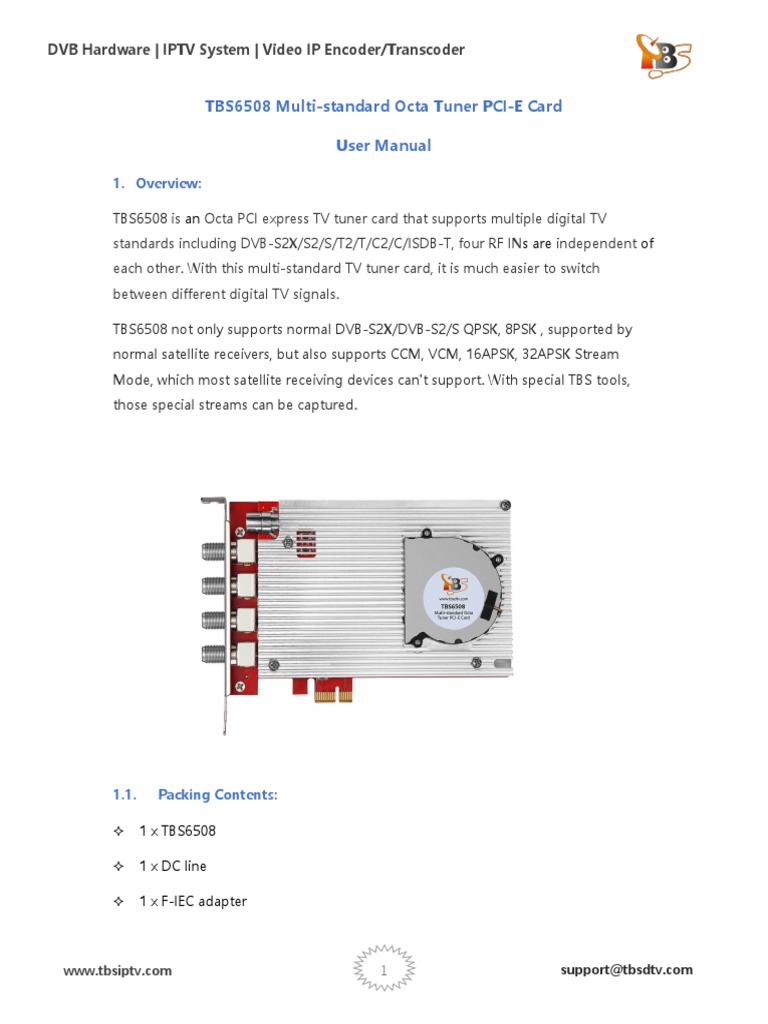 tbs6508 User Guide | PDF