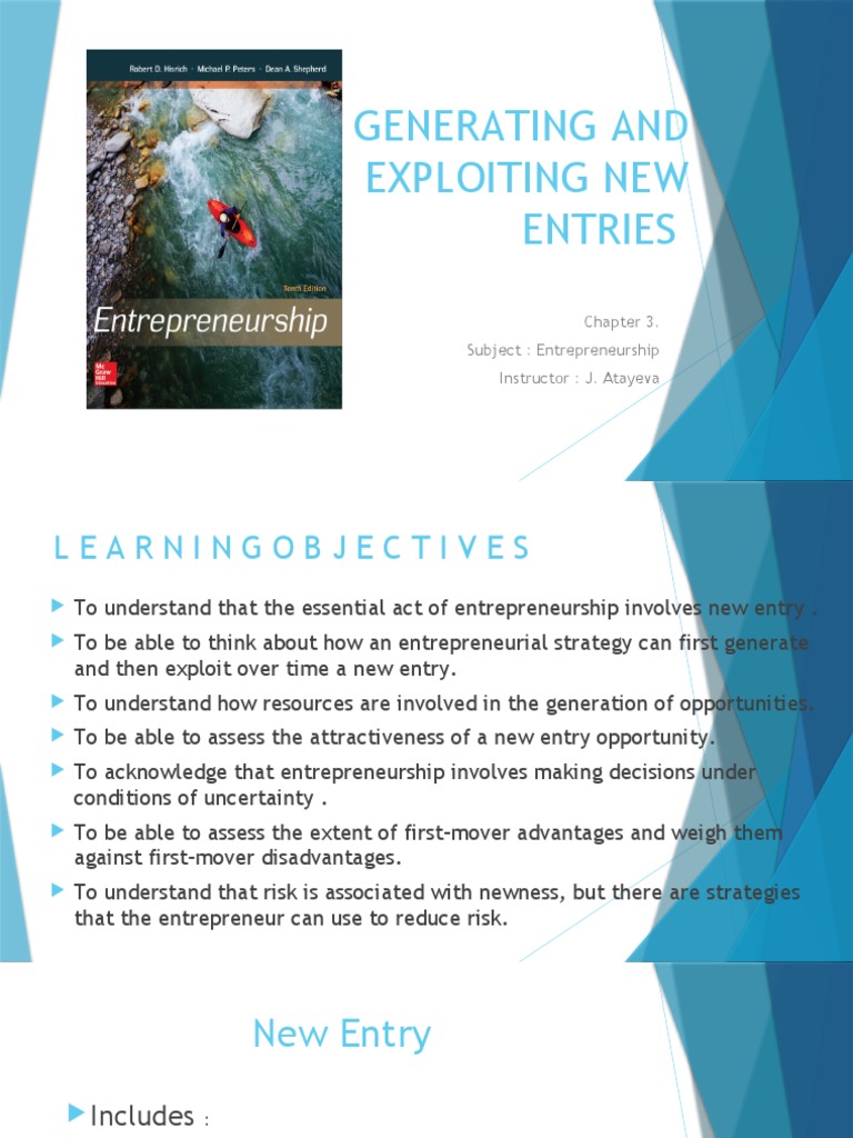Generating And Exploiting New Entries Lecture 3 Pdf 0429