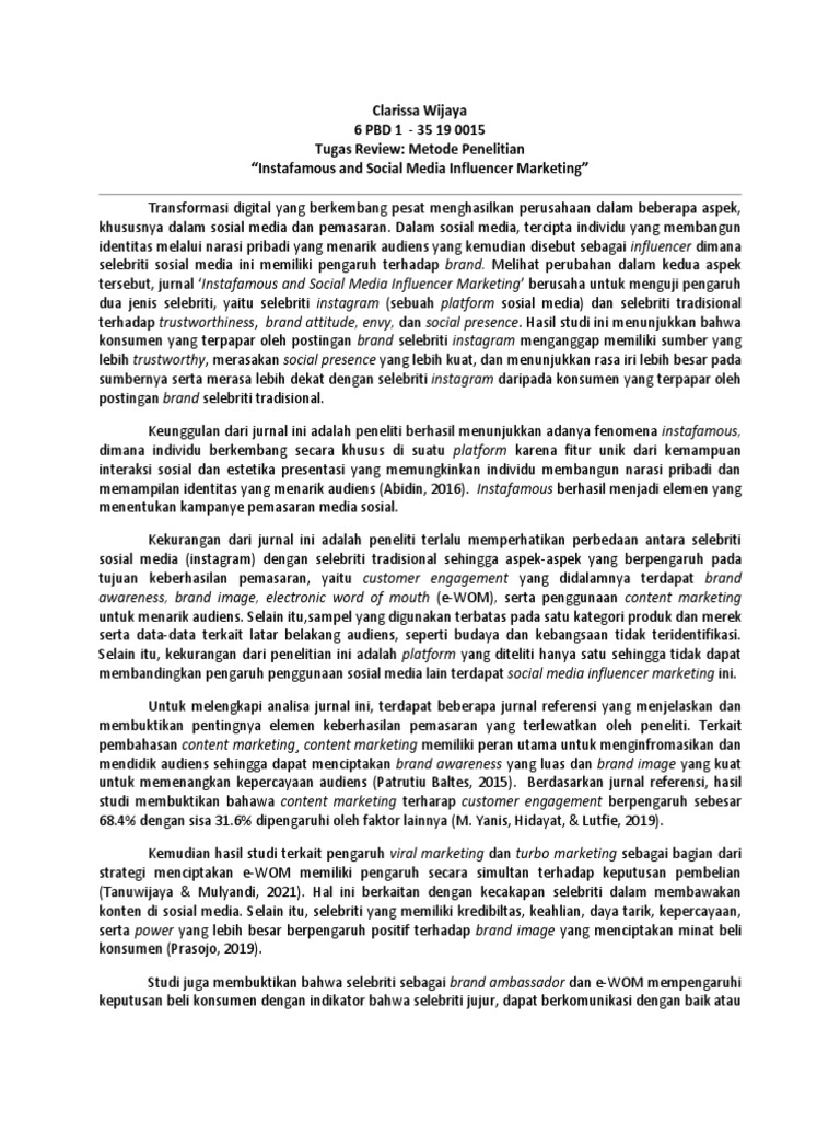 Review Jurnal Metode Penelitian | PDF Review Jurnal Metode Penelitian | PDF