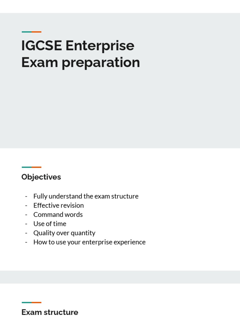 Igcse Enterprise Exam Preparation Pdf Pdf