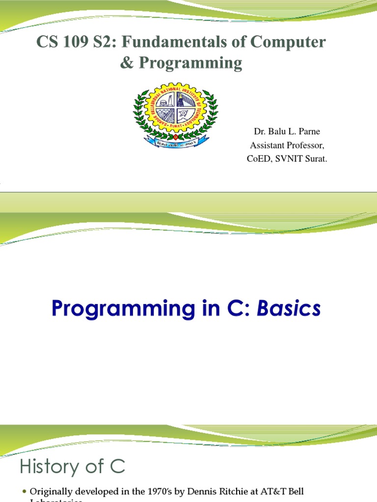 4.introduction To C - Programming PDF | PDF