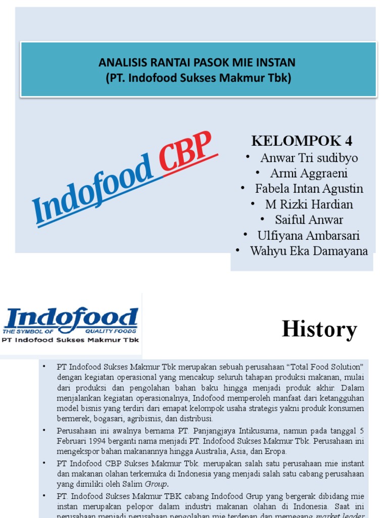 Rantai Pasok Mie Instan Indofood | PDF