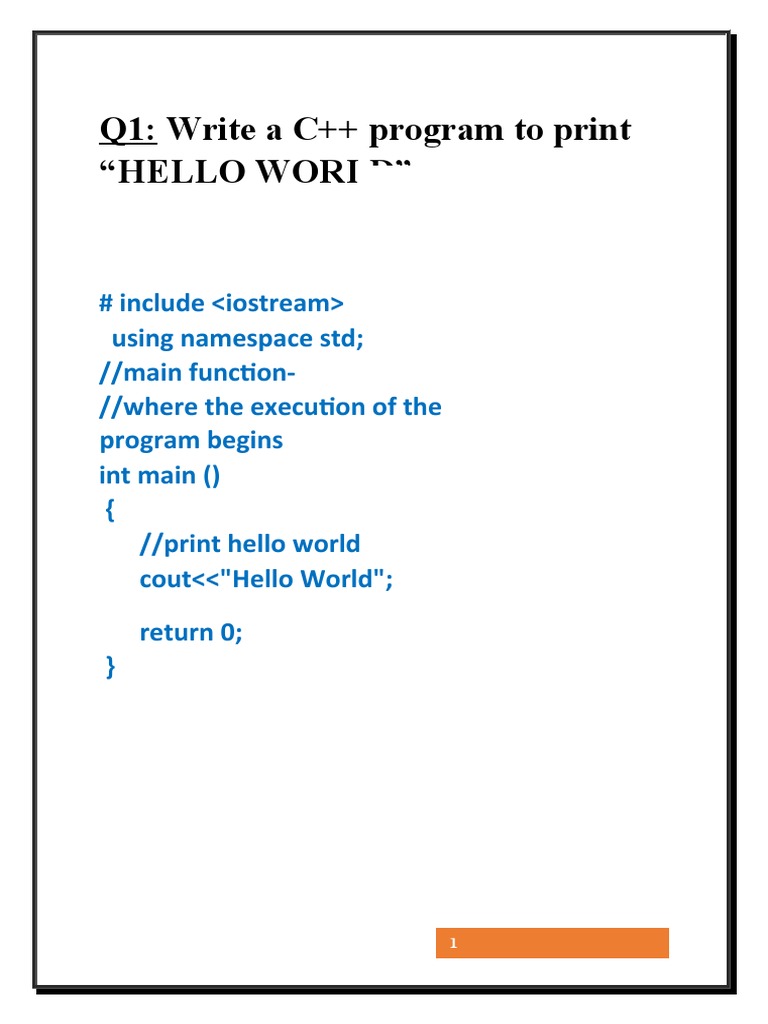 C++ programs to perform basic operations, take user input and print ... C++ programs to perform basic operations, take user input and print ...