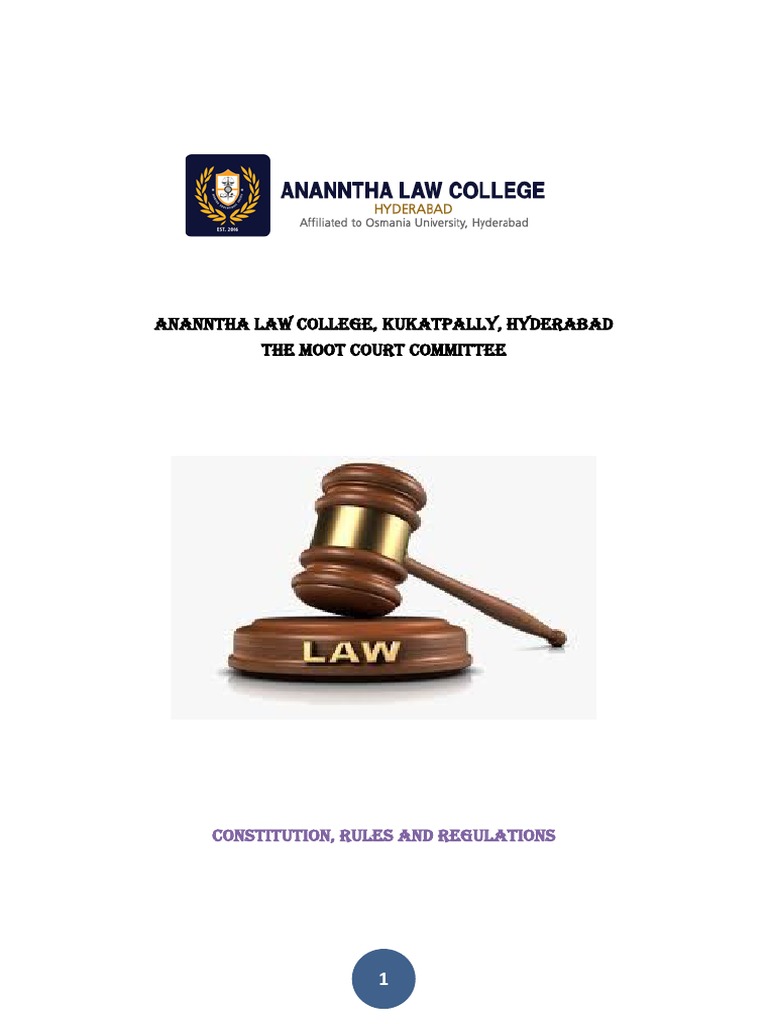 Moot Court Committee Constitution-Final PDF | PDF