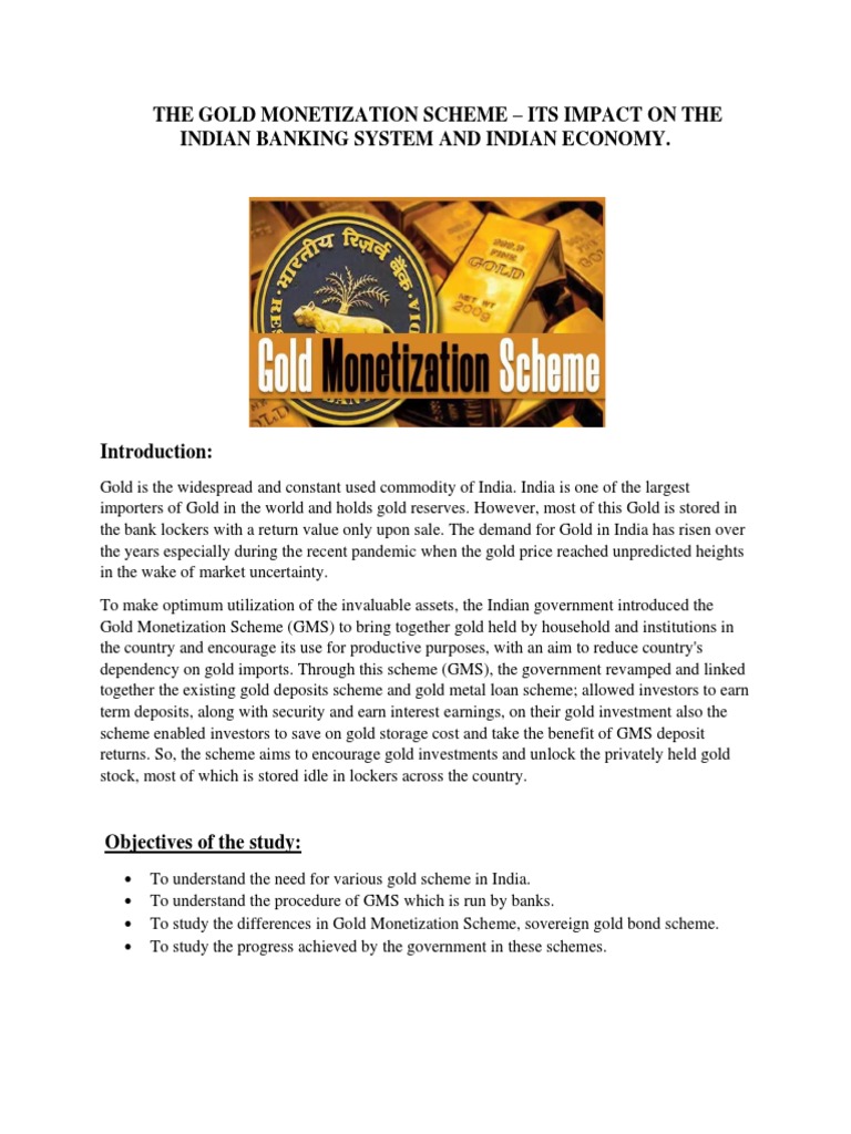 The Gold Monetization Scheme - Its Impact On Indian Banking | PDF ...