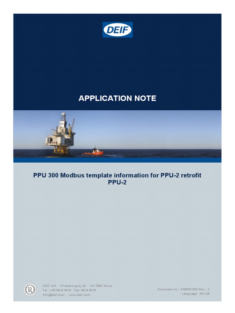 Application Note Ppu 300 Modbus Template Information For Ppu 2 Retrofit ...