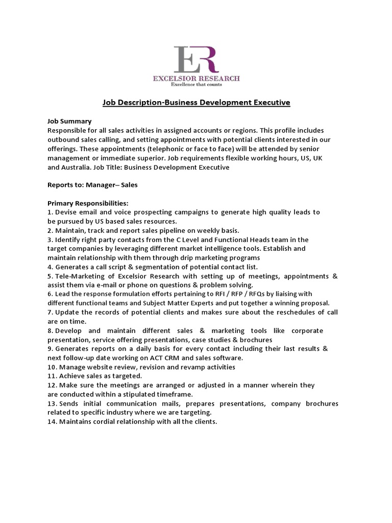 Business Development report | PDF | Sales | Customer Relationship ...