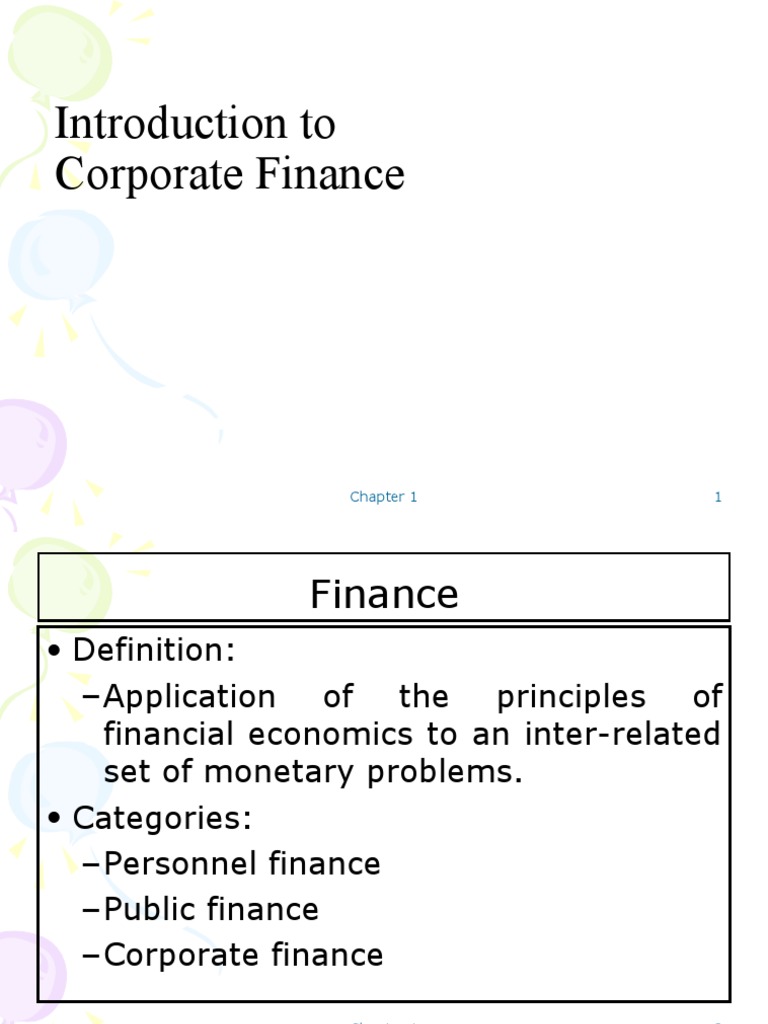 Introduction to Corporate Finance Basics | PDF | Investing | Stocks