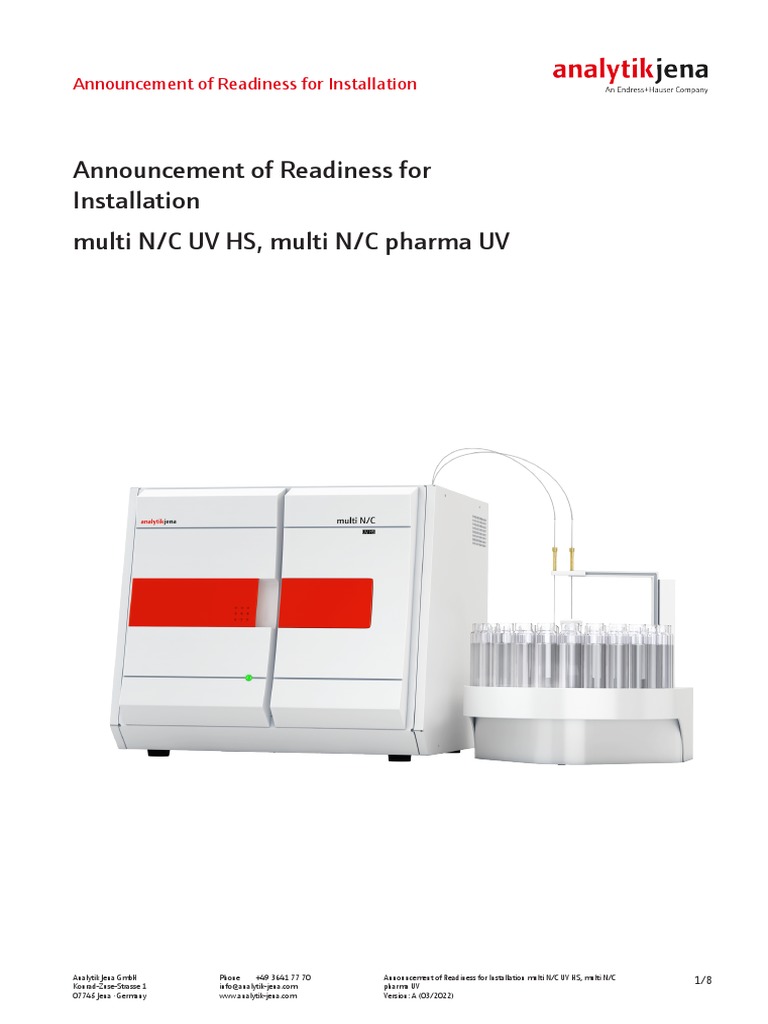 InstReq_multiNC_UVHS_pharma_UV_en | PDF | Mains Electricity | Total ...