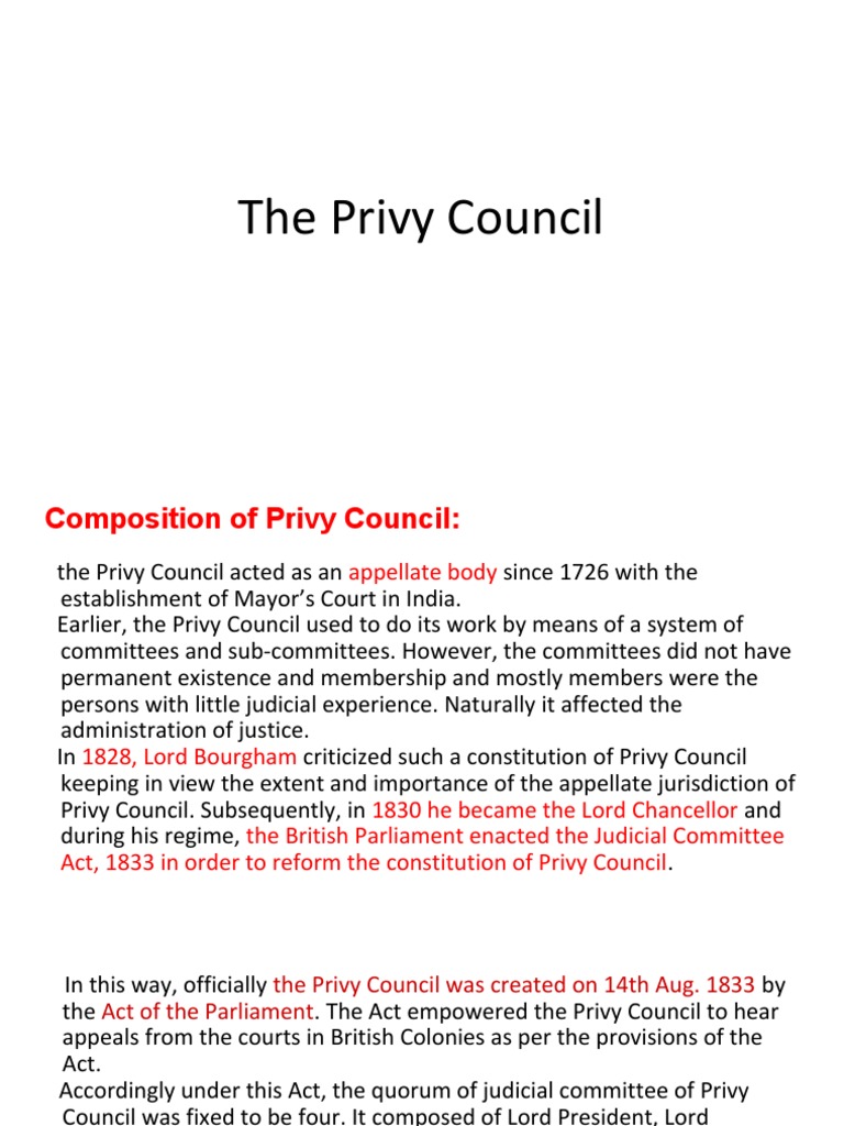 The Privy Council PDF | PDF | Law