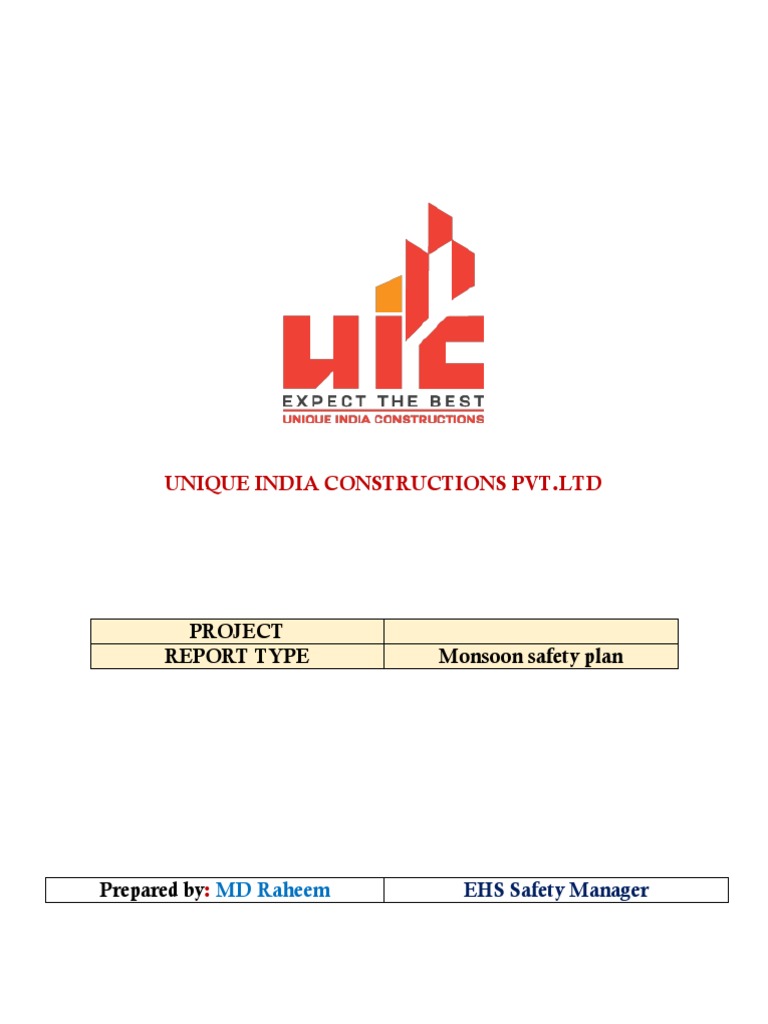 Monsoon Safety Plan | PDF | Insulator (Electricity) | Waste