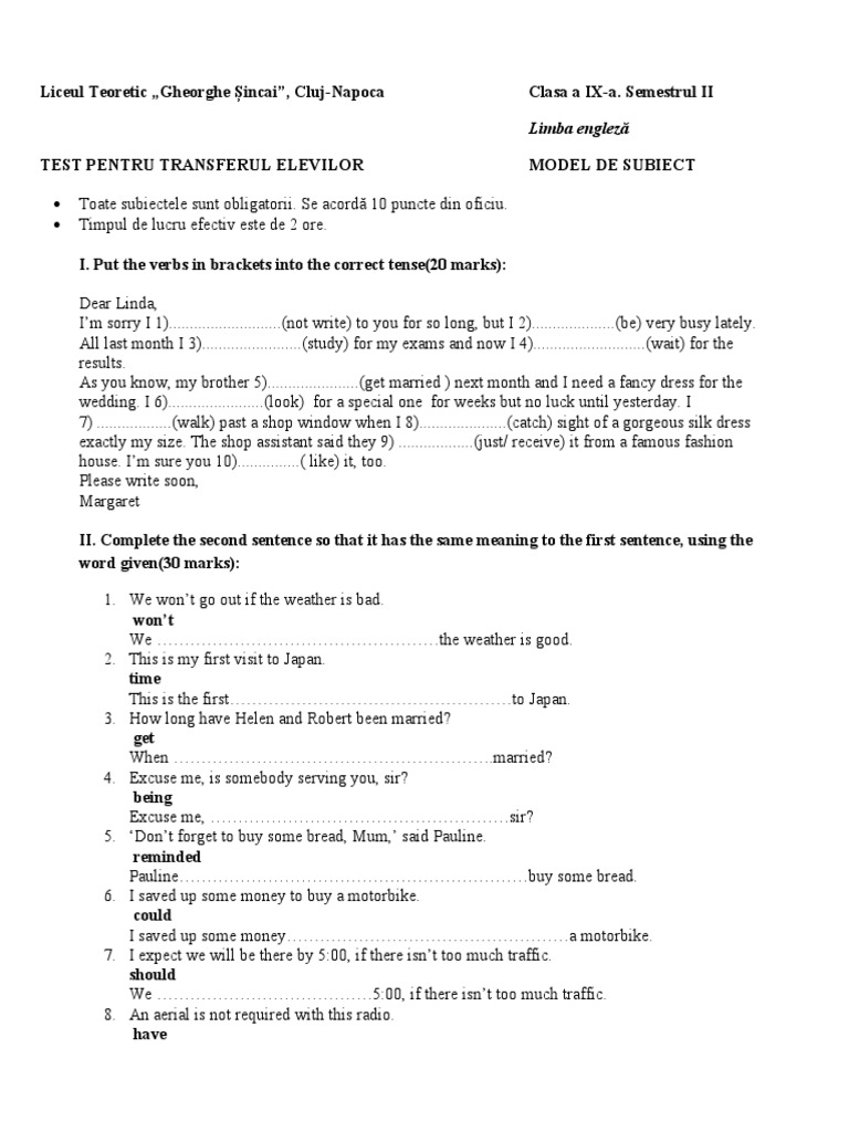 Engleza cl9 | PDF | Home & Garden