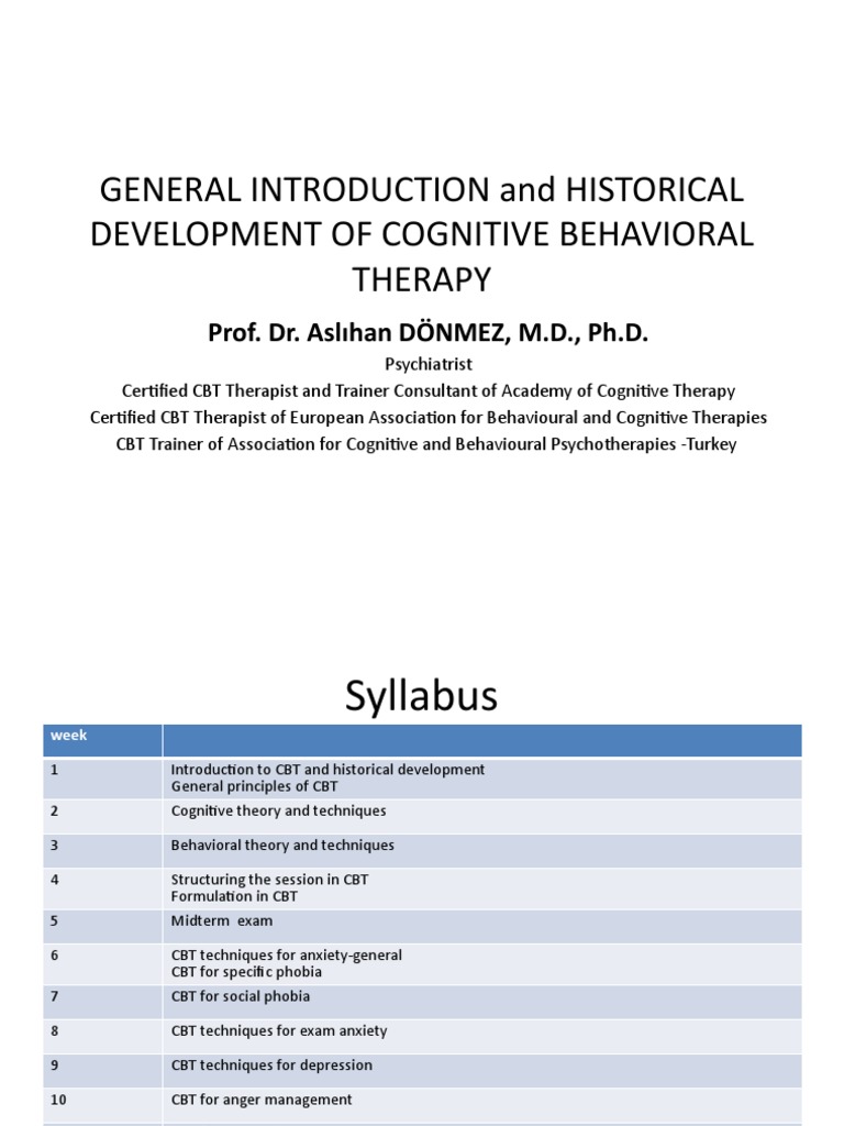 Historical Development CBT | PDF