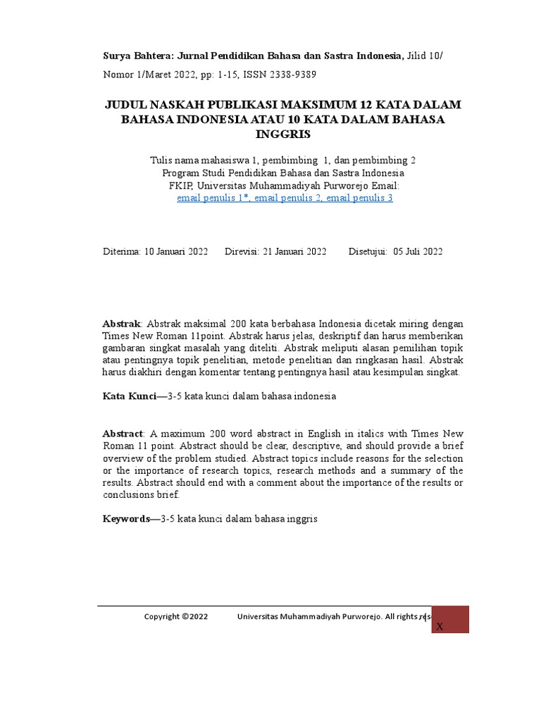 Naskah Template | PDF