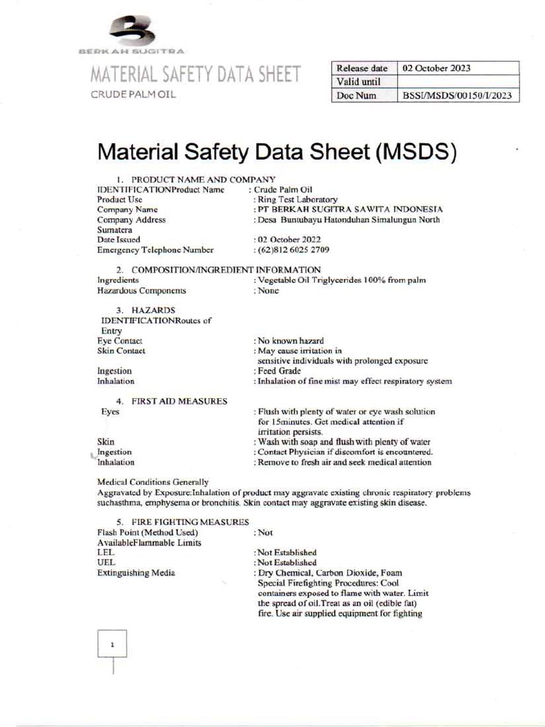 MSDS PDF | PDF