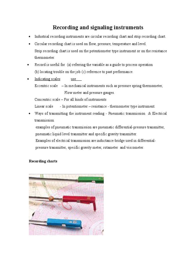 Recording and Signaling Instruments | PDF