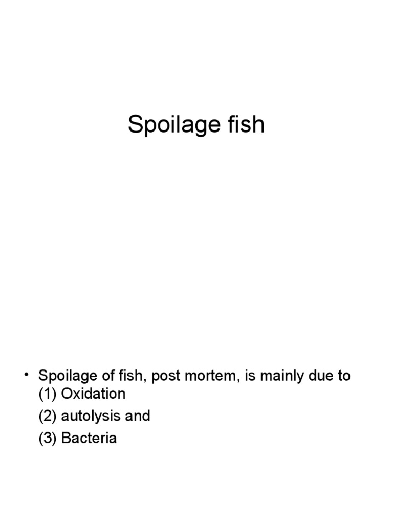 Spoilage Fish | PDF