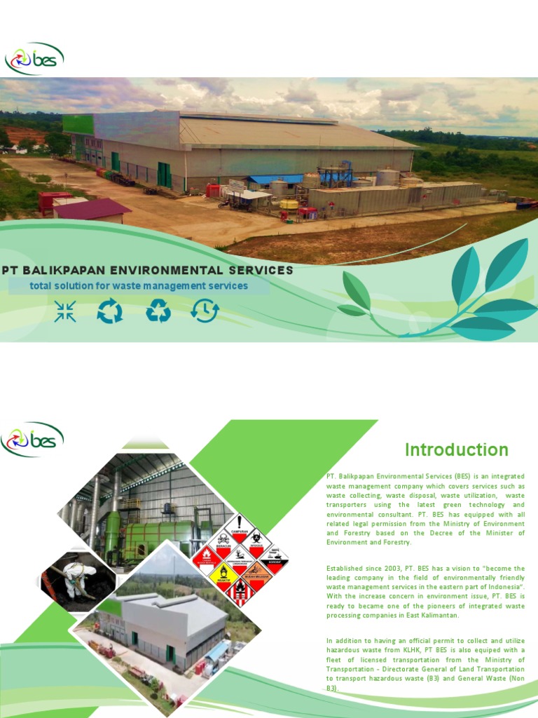 Company Profile PT BES 2021 PDF | PDF | Waste | Incineration