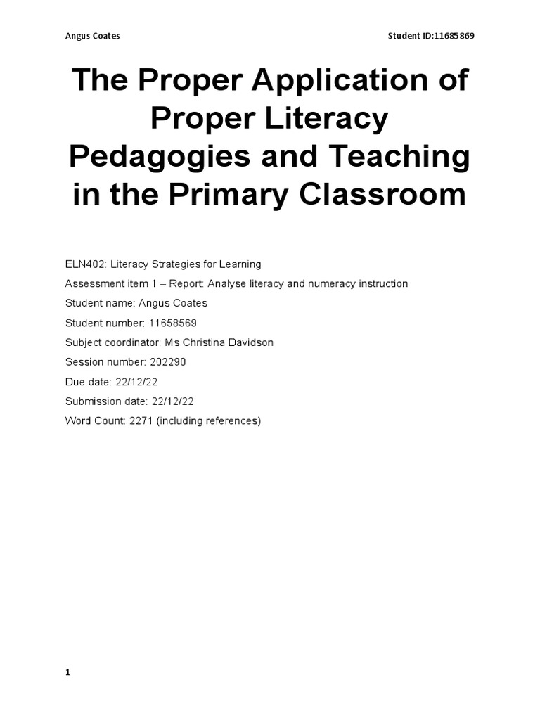 ELN402 | PDF | Literacy | Educational Technology