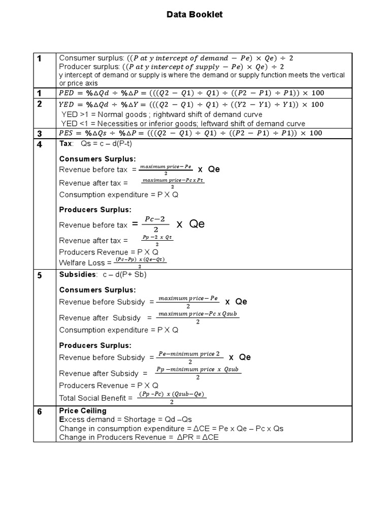 Data Booklet PDF | PDF