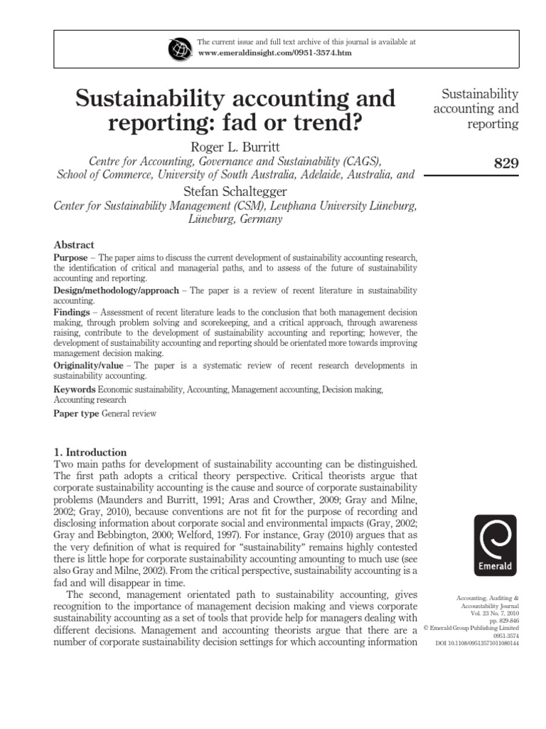 2010 - RL Burritt, S Schaltegger - Ustainability Accounting and ...