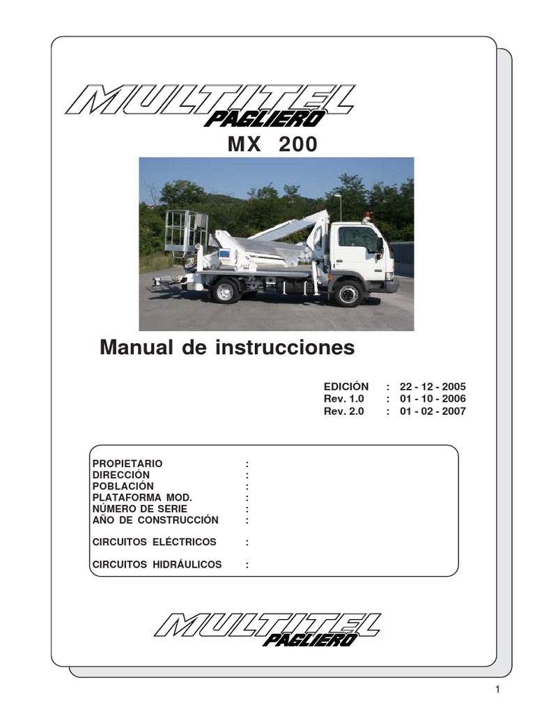 Manual Operario Multitel MX200 PDF | PDF