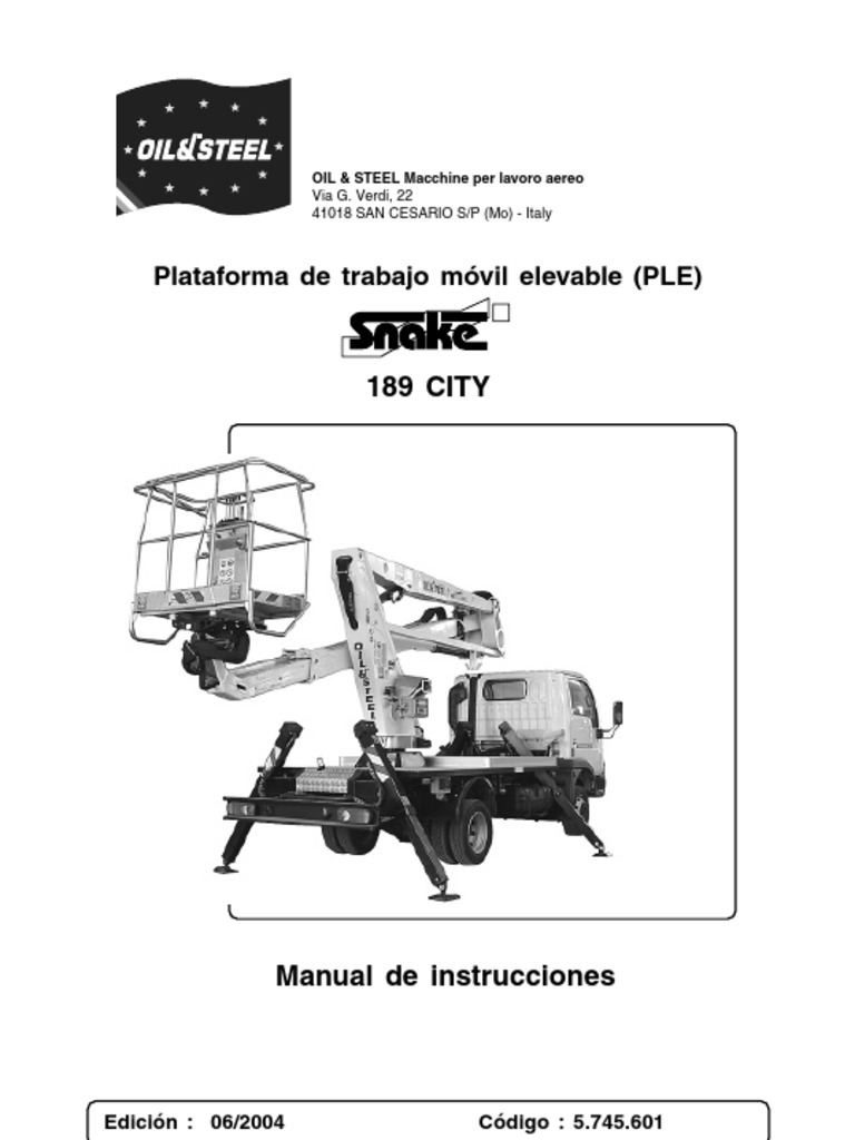 Manual Operario Oil&steel - Snake 189 City PDF | PDF