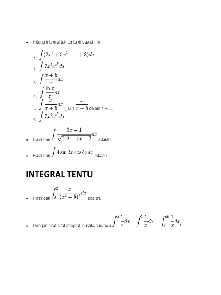 Soal Integral | PDF
