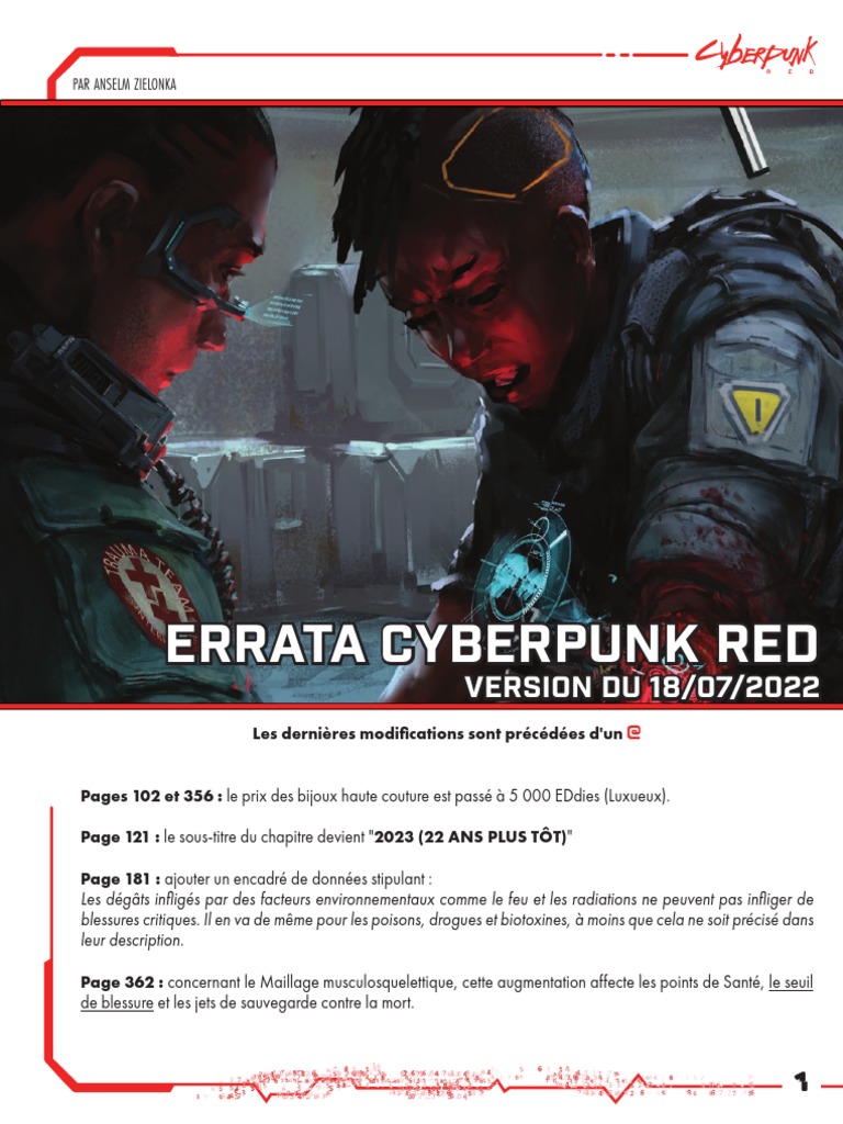 Cyberpunk Red Errata | PDF | Munitions | Dangers