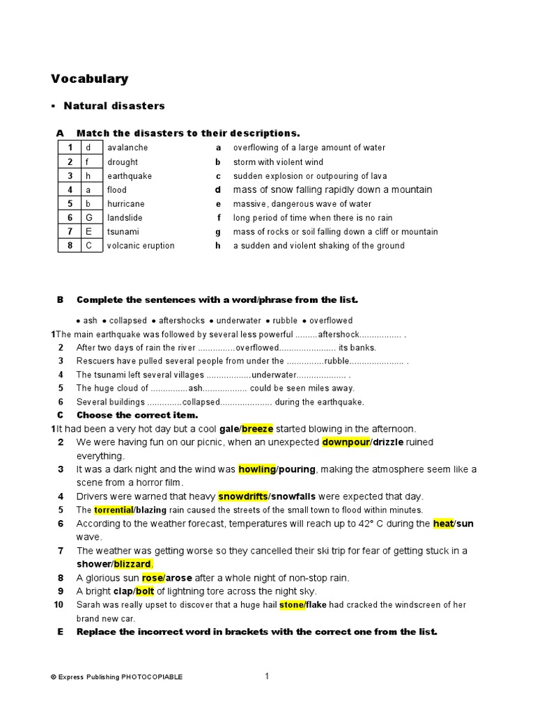 OnScreen B2 Mod 8 | PDF | Natural Disasters | Physical Geography