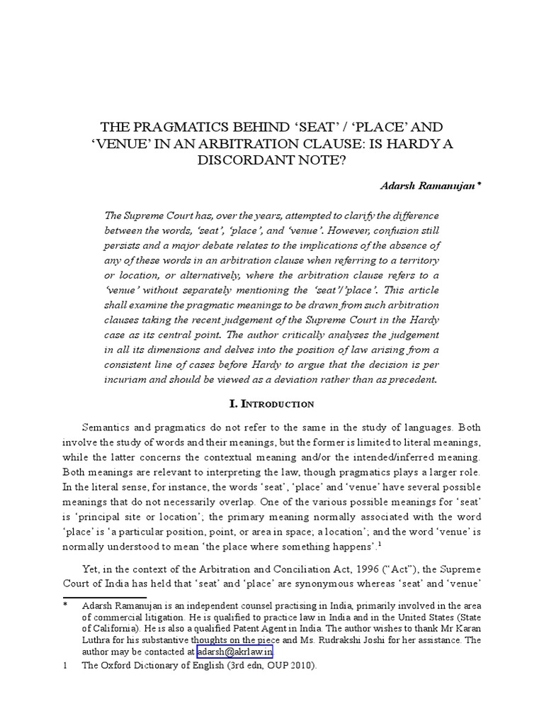 Adarsh Ramanujan Final | PDF | Law