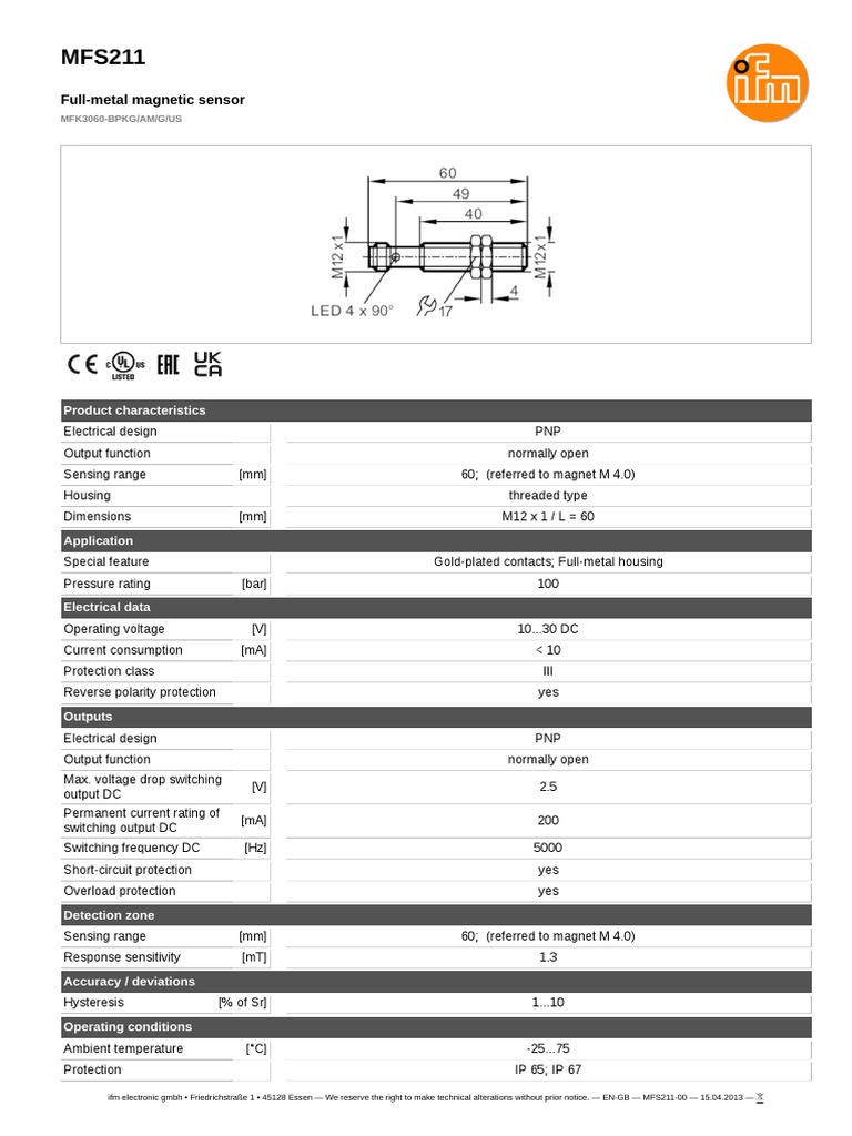 MFS211 00 - en GB PDF | PDF | Switch | Electrical Connector