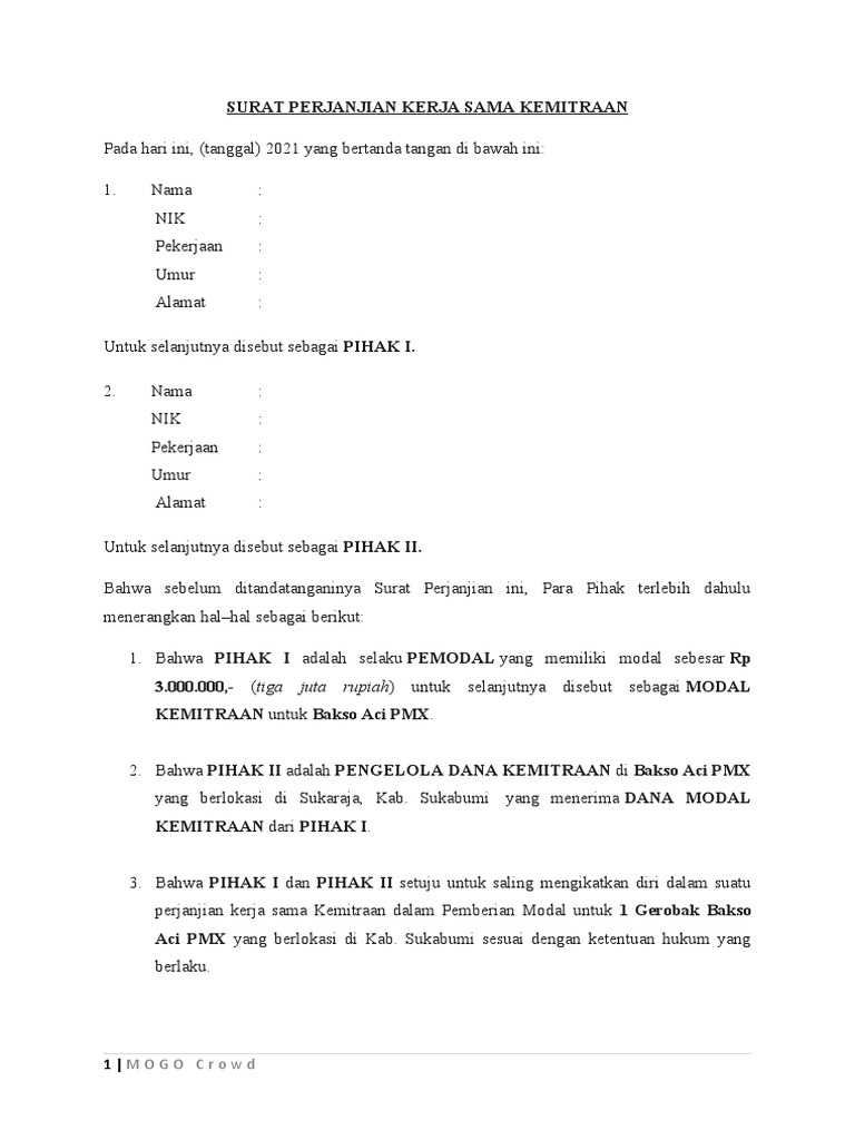 Perjanjian PMX | PDF