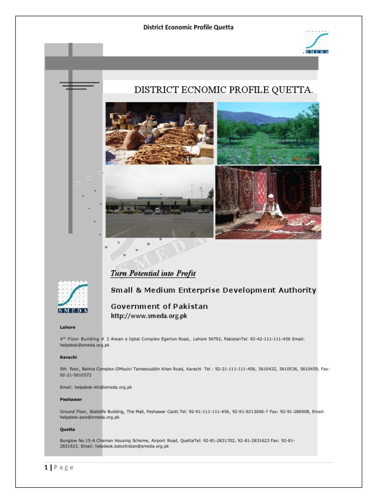 District Profile of Quetta 2021 PDF | PDF