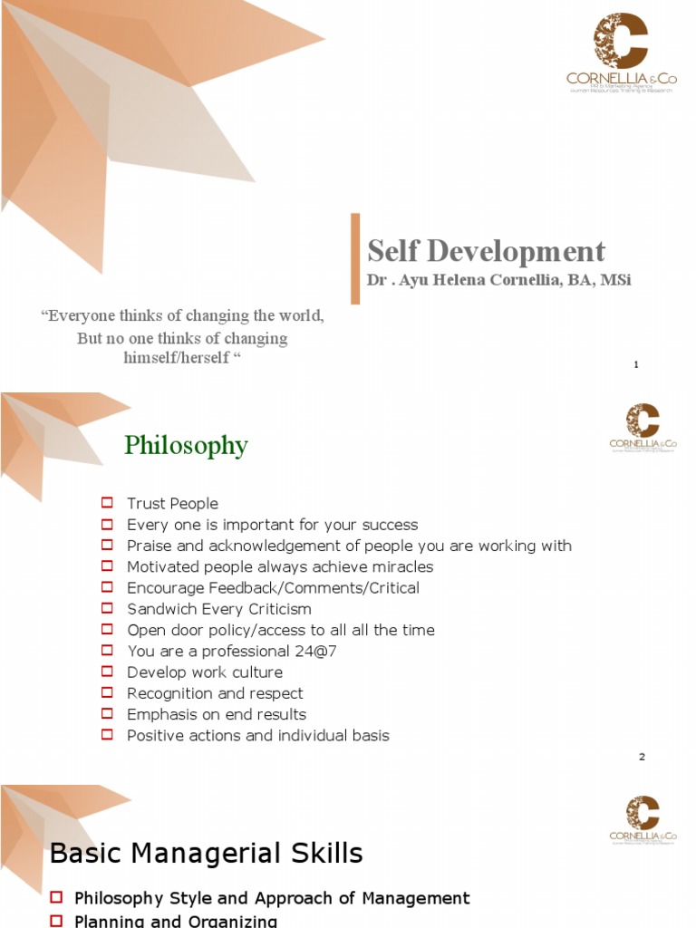 Self Development | PDF | Career & Growth