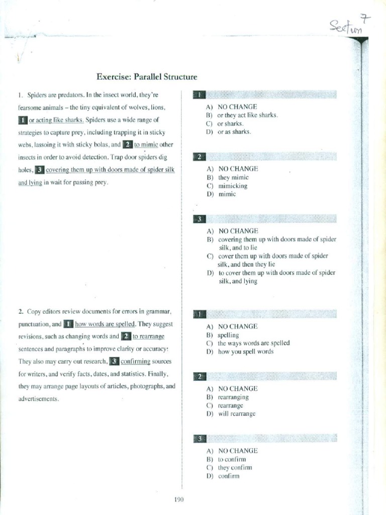 Grammar 7 PARALLELISM PDF | PDF