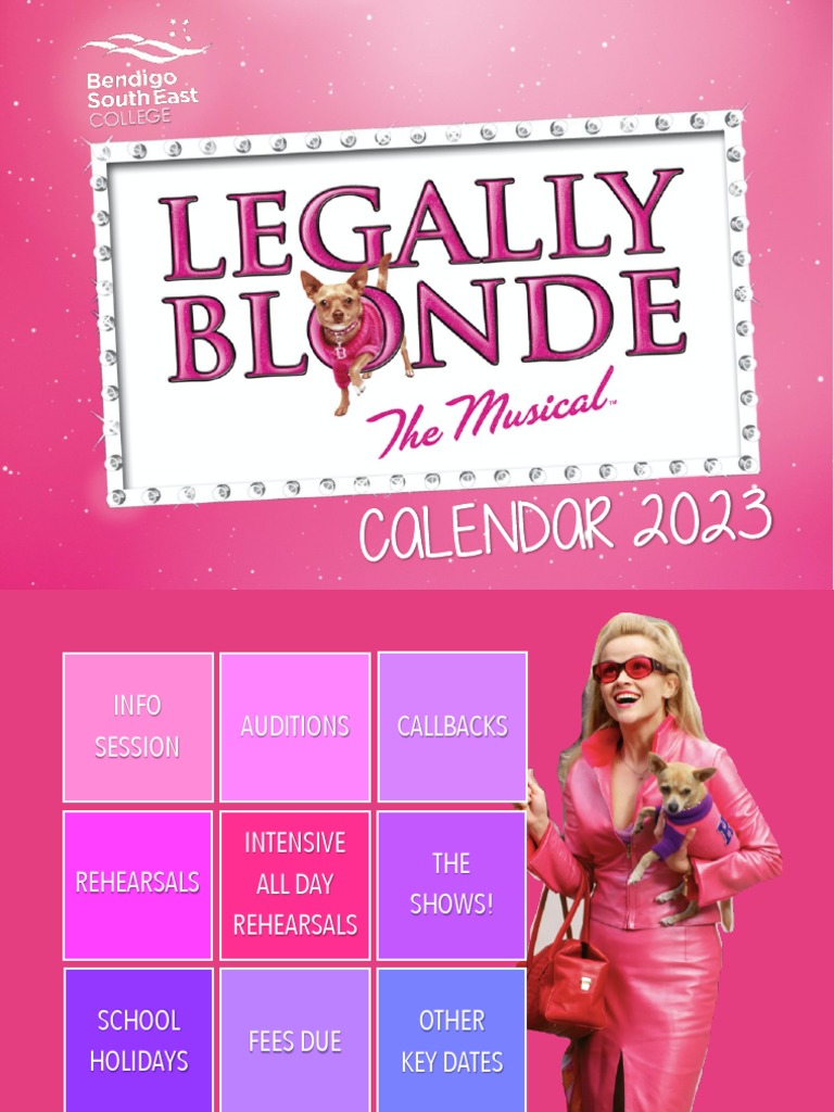 Legally Blonde Calendar 2023 PDF | PDF | Audition