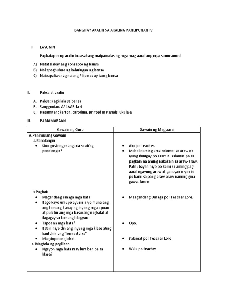 Lesson Plan Ni BB | PDF