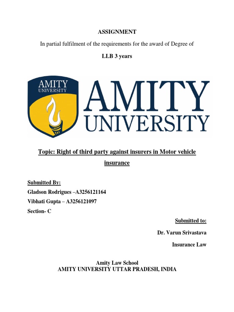 3rd Party Insurance | PDF