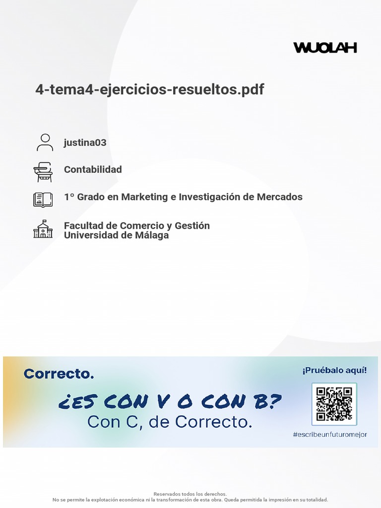 Wuolah Free 4 Tema4 Ejercicios Resueltos PDF | PDF