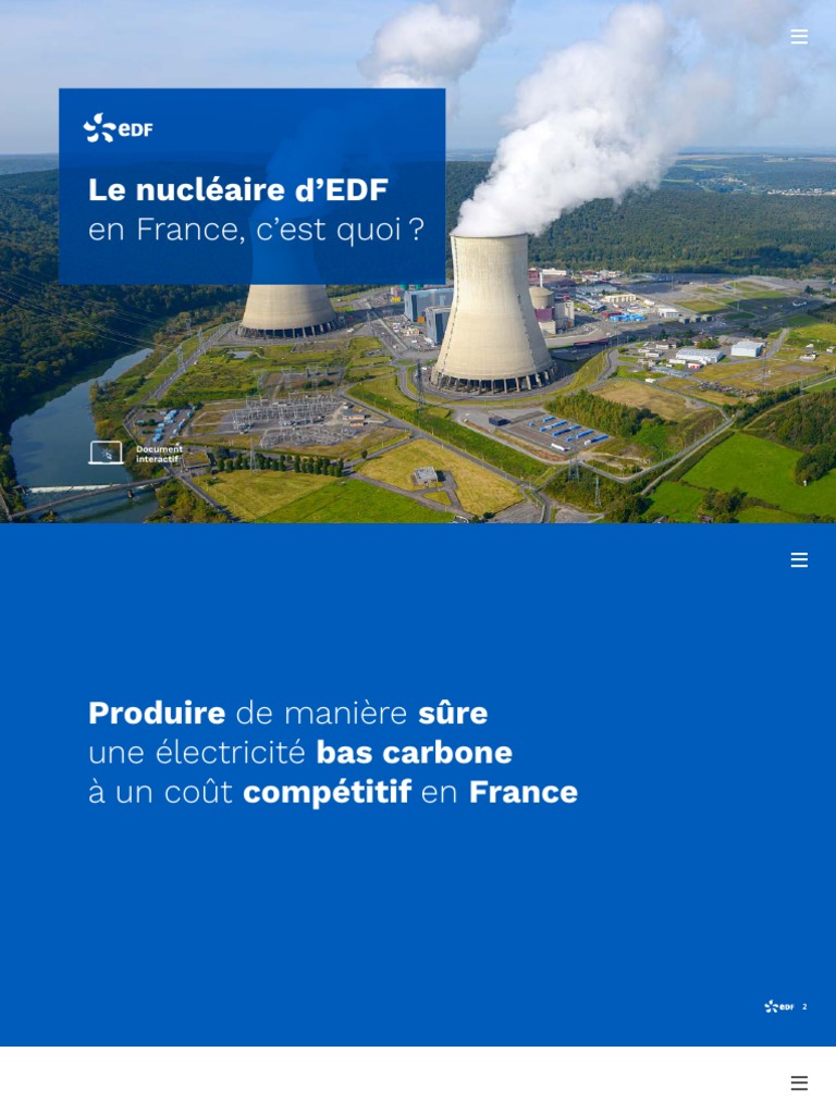 Le nucléaire EDF en France : fonctionnement et enjeux | PDF