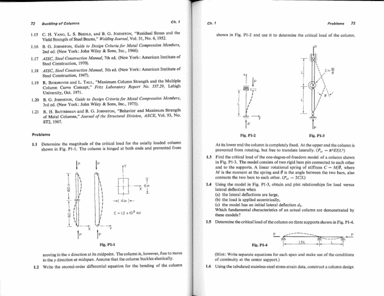 Steel Column Buckling Analysis | PDF