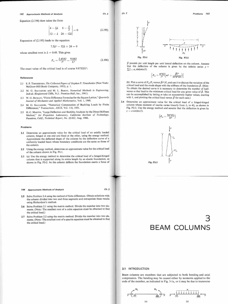 Book Principles of Structural Stability Theory2 | PDF | Beam (Structure) | Bending