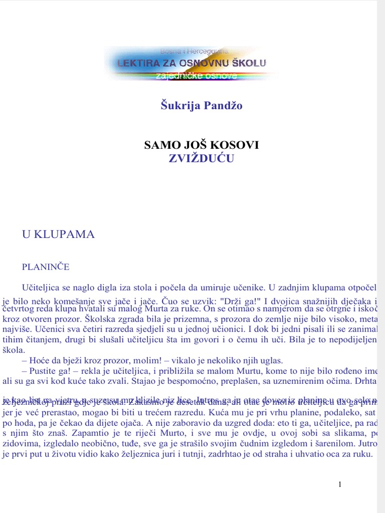 Sukrija Pandzo Samo Jos Kosovi Zvizducu PDF | PDF