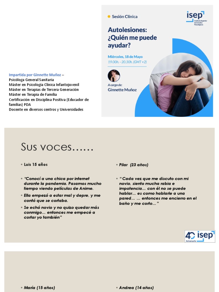 Autolesiones en Adolescentes: Causas y Ayuda | PDF
