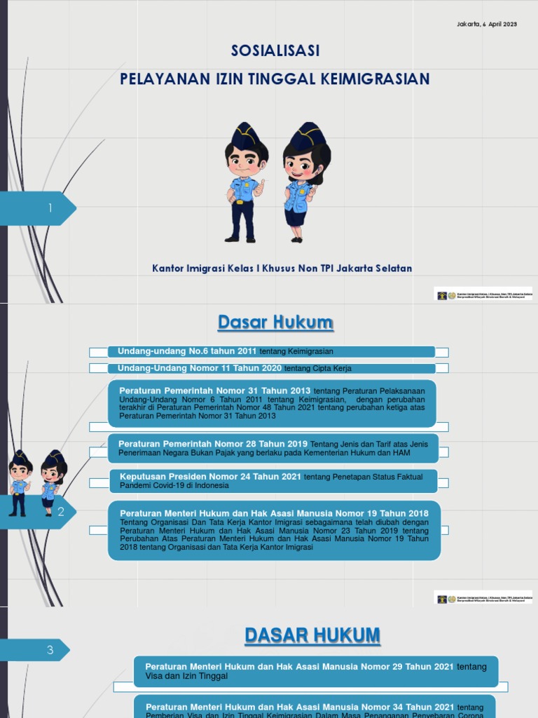 Presentasi Sosialisasi Izin Tinggal 1 PDF | PDF