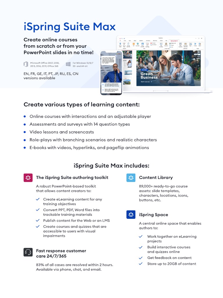 Datasheet - Ispring Suite Max PDF | PDF