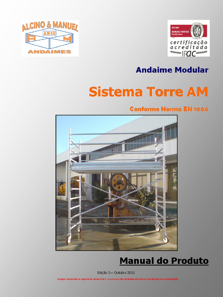 Manual - Produto - Torre Andaime - AM - E2 - 15.10.11 PDF | PDF