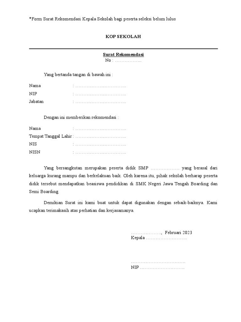 Form-Surat-Rekomendasi-Kepala-Sekolah.docx-2.pdf | PDF